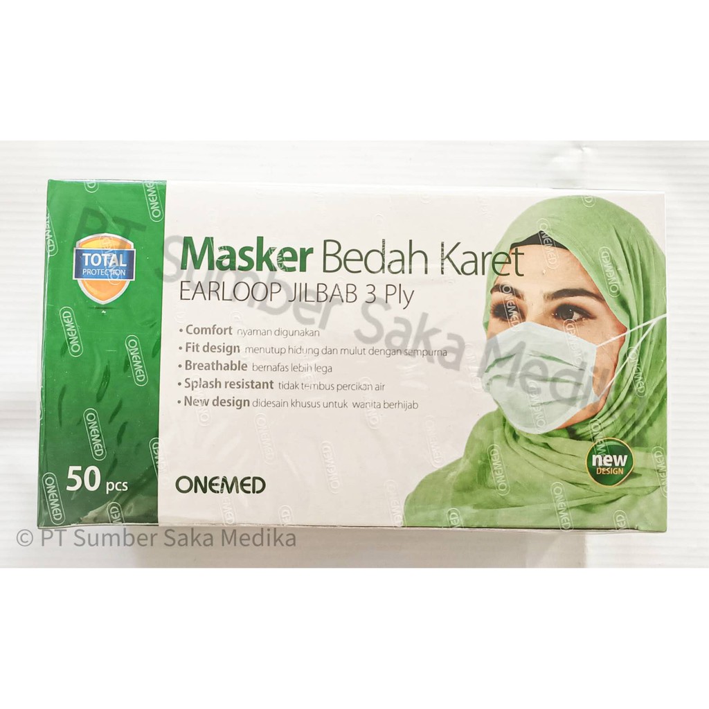 Jual Masker Hijab / Earloop Jilbab / Anti Polusi Udara Disposable Mask ...