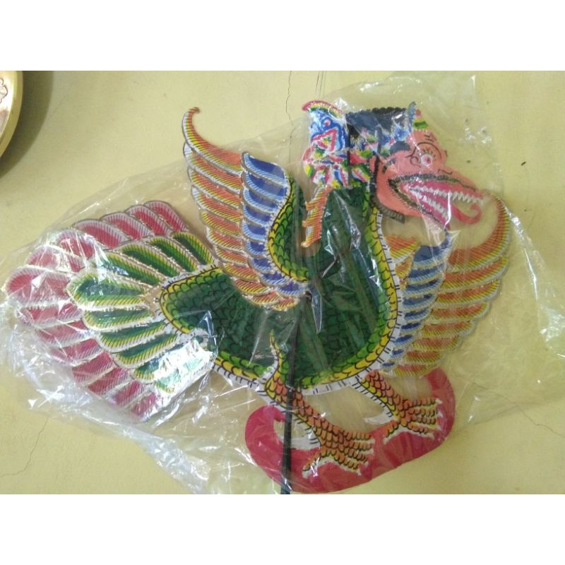Jual Kerajinan Wayang Kulit Sapi Asli Jatayu Hewan Garuda Burung Ukuran ...