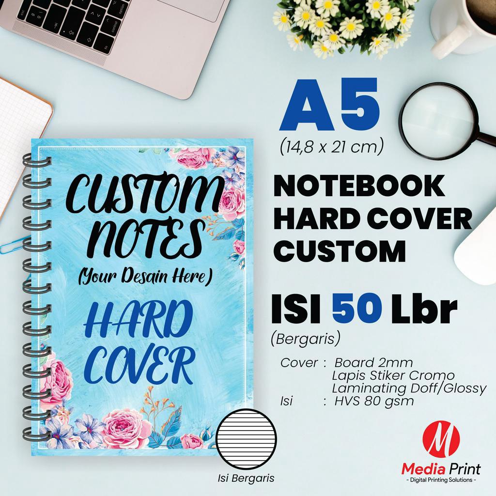 Jual Notebook Custom Hardcover Spiral A5 Bergaris / Block Note ...