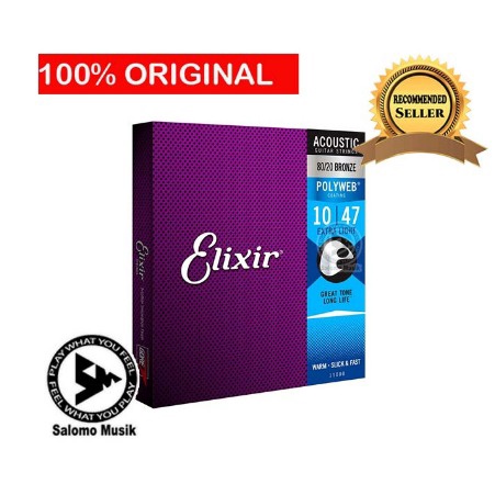 Jual Senar Gitar Akustik Elixir 11000 Polyweb Bronze 10-47 Extra Light Original | Shopee Indonesia