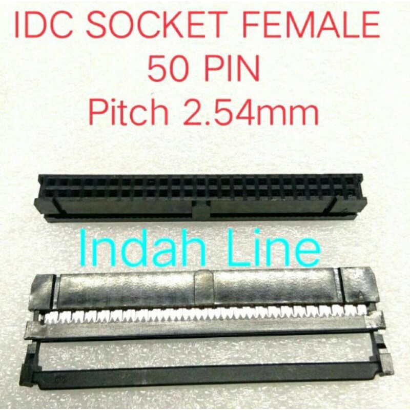 Jual IDC Socket Female 50pin 50 pin 50p Konektor Connector female 2x25pin 2.54mm | Shopee Indonesia