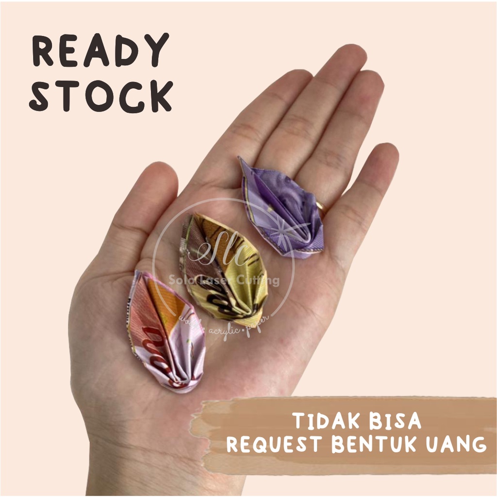 Jual Origami Daun dari Replika Uang Kertas untuk Mahar / Dekorasi ...