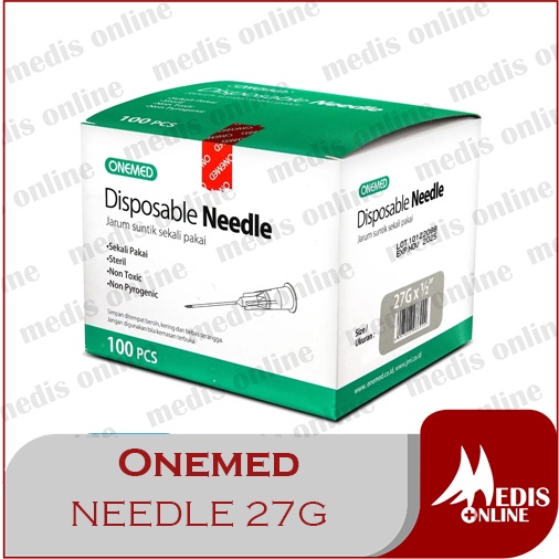 Jual Needle 27 ONEMED / Jarum 27 ONEMED / Needle 27G / Jarum 27G | Shopee Indonesia