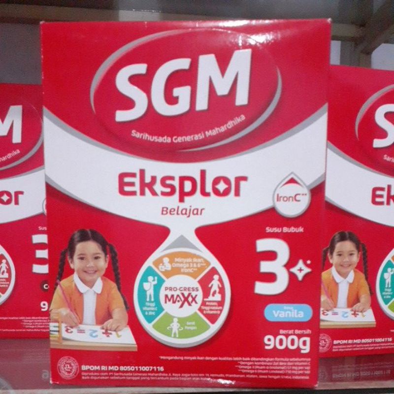 Jual SGM Eksplor Pro-Gress Maxx 1+ , 3+ , 5+ Madu Vanilla Coklat 900 gram | Shopee Indonesia