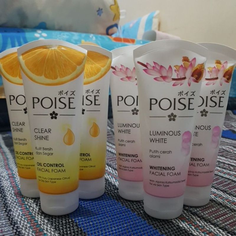 Jual Poise Facial Foam Sabun Cuci Muka Luminous White Oil Control Clear ...
