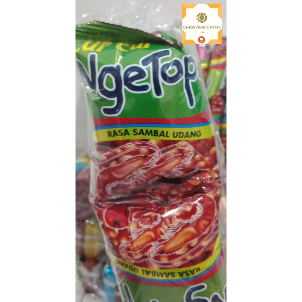 Jual Snack Jadul Kerupuk Cup Cup Ngetop Sambal Udang 1 bal isi 20 ...