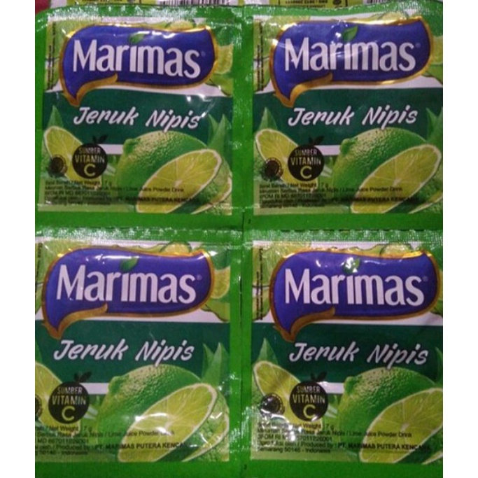 Jual Serbuk Minuman Marimas Rasa Jeruk Nipis Eceran Kemasan 8 gr ...