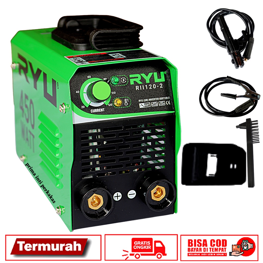 Jual RYU 450 WATT RII 120-2 Mesin Las IGBT 120A Trafo Las Inverter TERMURAH | Shopee Indonesia