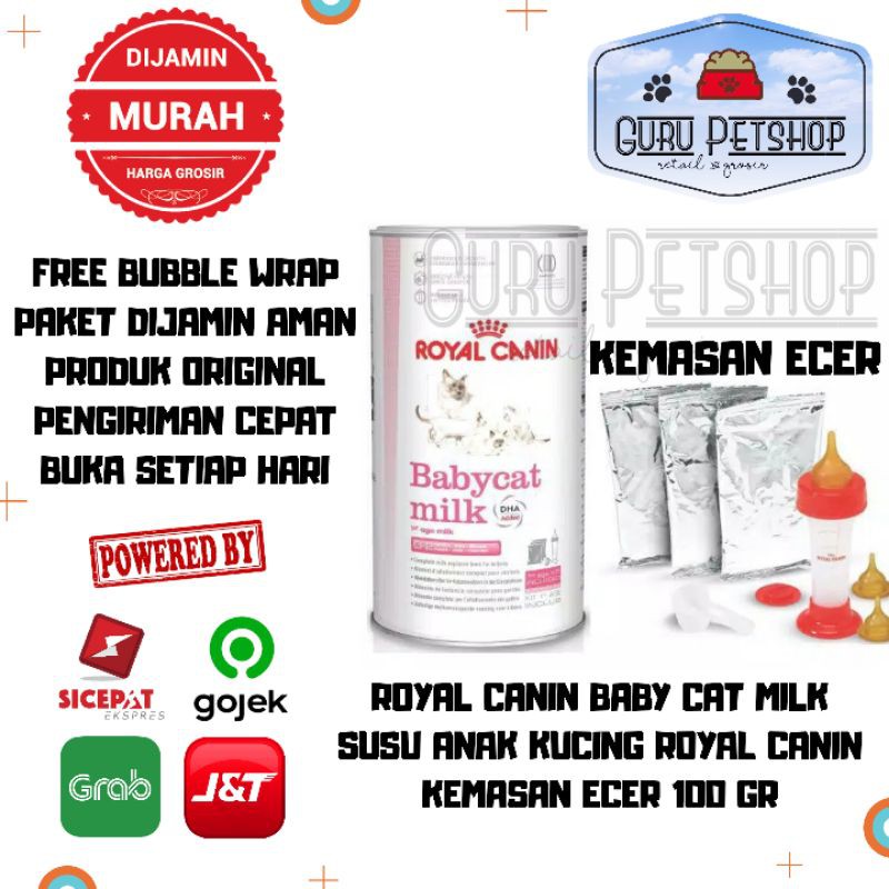 Jual Royal Canin Baby Cat Milk 100gr Sachet Susu Anak Kucing Kitten / Susu Royal Canin Kucing ...