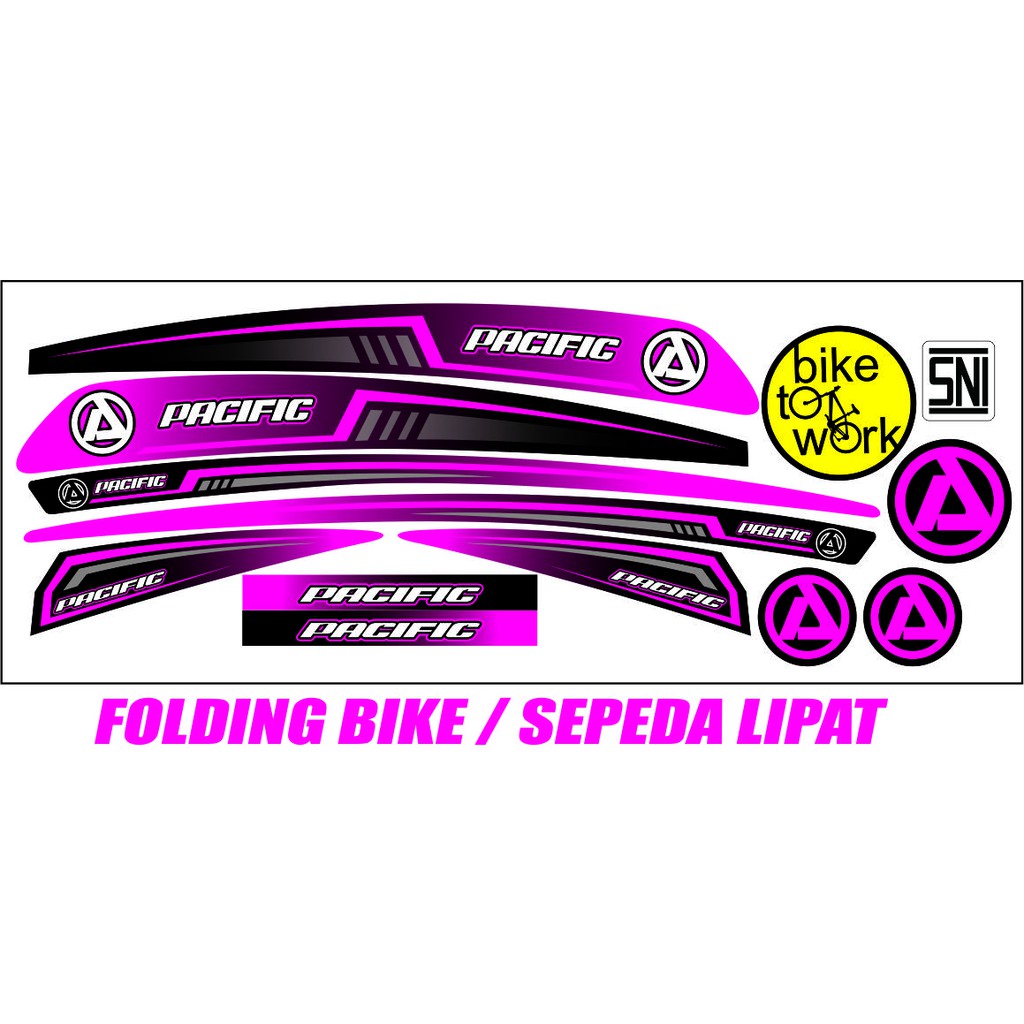Jual STRIPING SEPEDA BIKE CUSTOM STILE ART DESAIN PACIFIC STICKER ...
