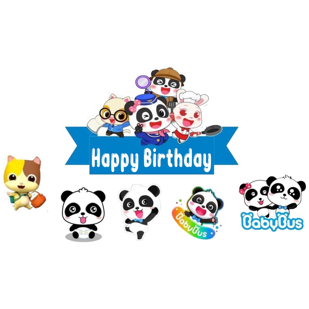 Jual TOPPER CAKE ULANG TAHUN / HIASAN KUE CUSTOM BABYBUS | Shopee Indonesia