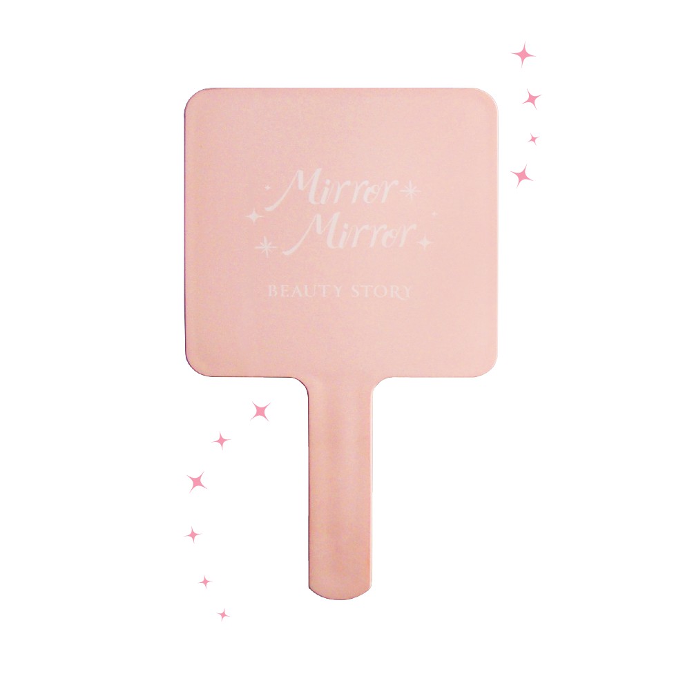 Jual Square Hand Mirror Pink Beauty Story | Shopee Indonesia