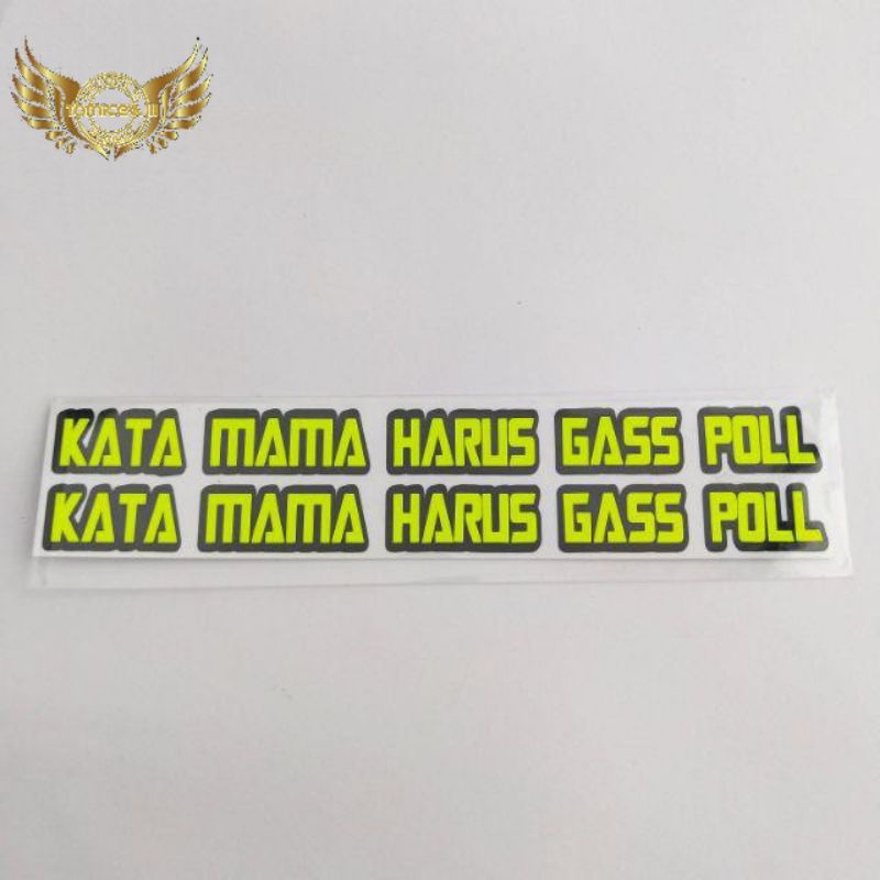Jual stiker cutting kata kata bismillah before the ride buat visor kaca ...