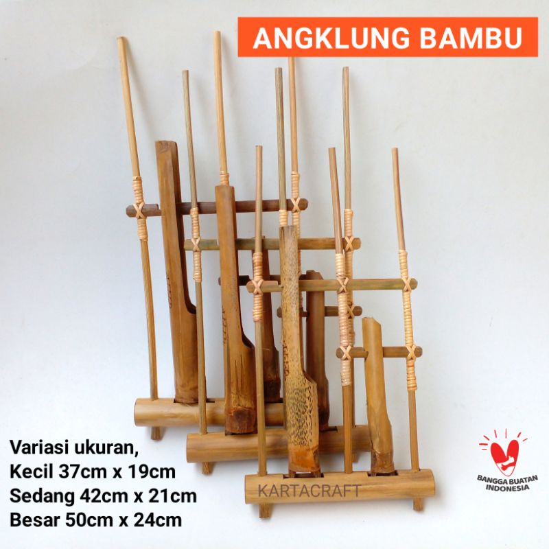 Jual Angklung alat musik tradisional bambu ukuran kecil sedang besar ...