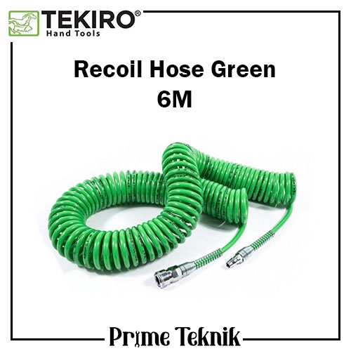 Jual Recoil Hose 6 Meter Hijau 5 x 8 mm Tekiro Selang Spiral | Shopee ...