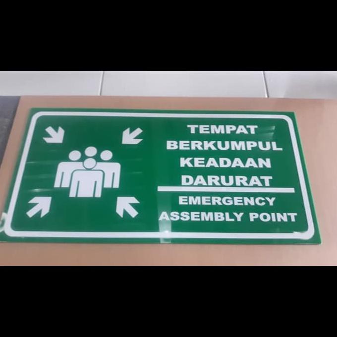 Jual BARANG BARU sign board acrylic titik kumpul uk 60x30cm , sign ...