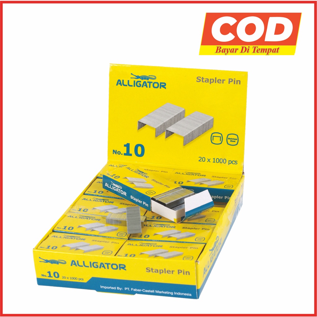 Jual Stapler pin no 10 mini Box Alligator Isi 10 mini box | Shopee ...