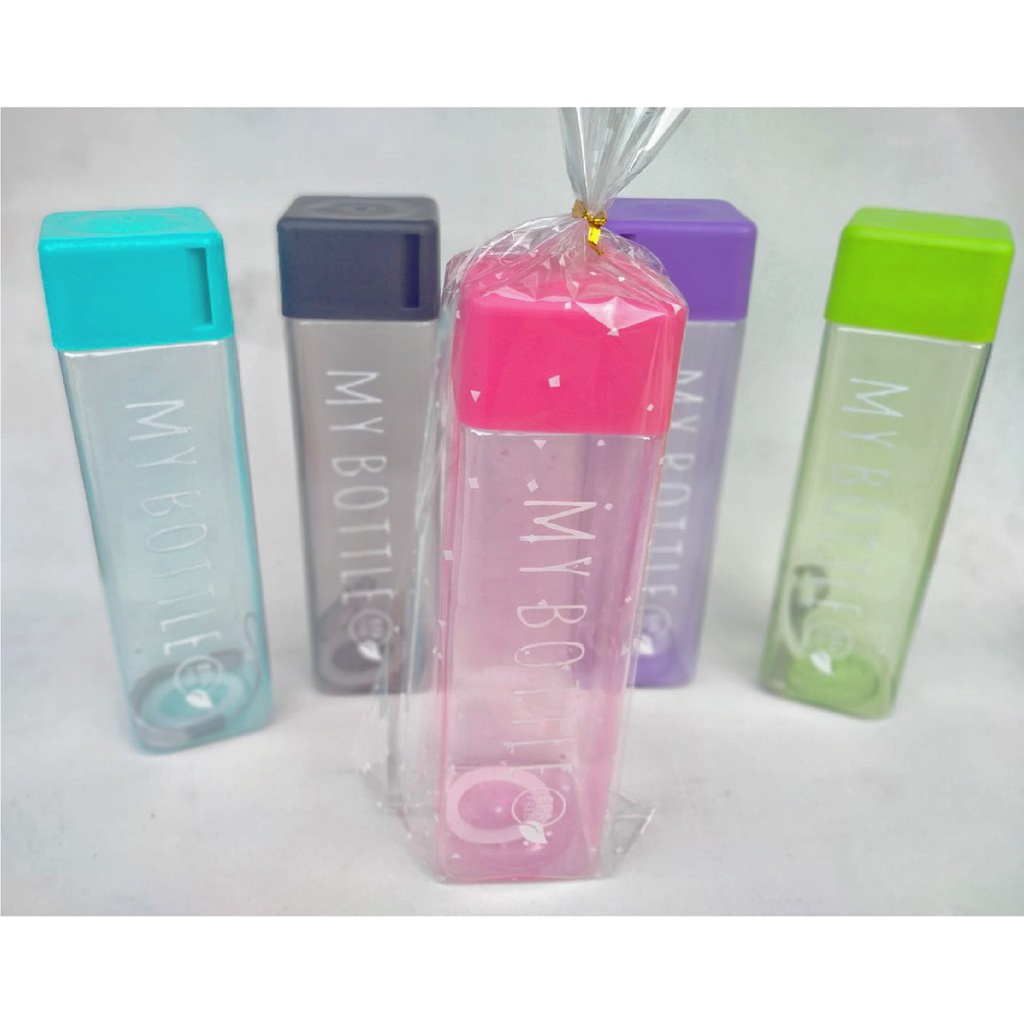 Jual My Bottle Kotak - My Bottle Persegi - Botol Minum 500 ml + PLASTIK ...