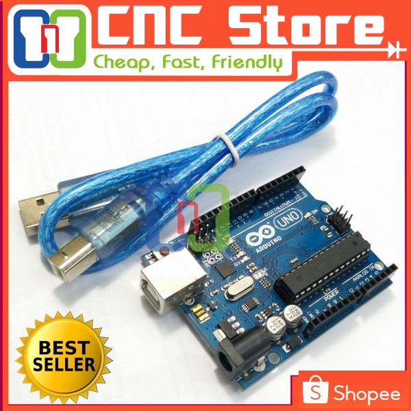 Jual [BRD-0002] UNO R3 ATMEGA328P-PU ATMEGA 16U2 COMPATIBLE BOARD USB CABLE MURAH | Shopee Indonesia