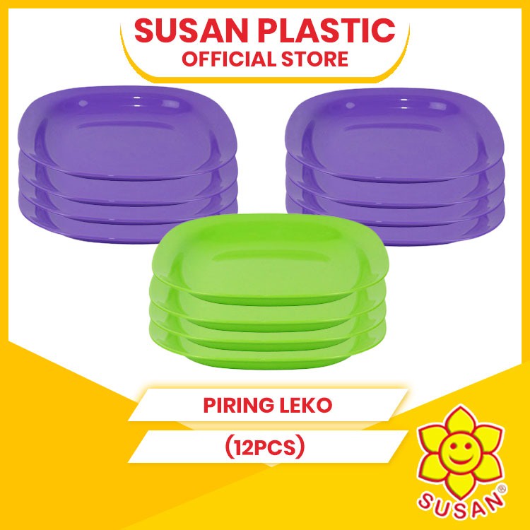 Jual SUSAN -(12PCS) - Piring Leko - Piring Plastik - Piring Makan - Piring Lauk - Piring Saji ...