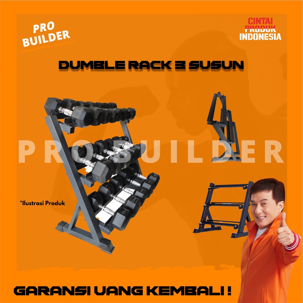 Jual Rak Rack Dumble Dumbel Barbel 3 Susun Alat Perlengkapan Home ...