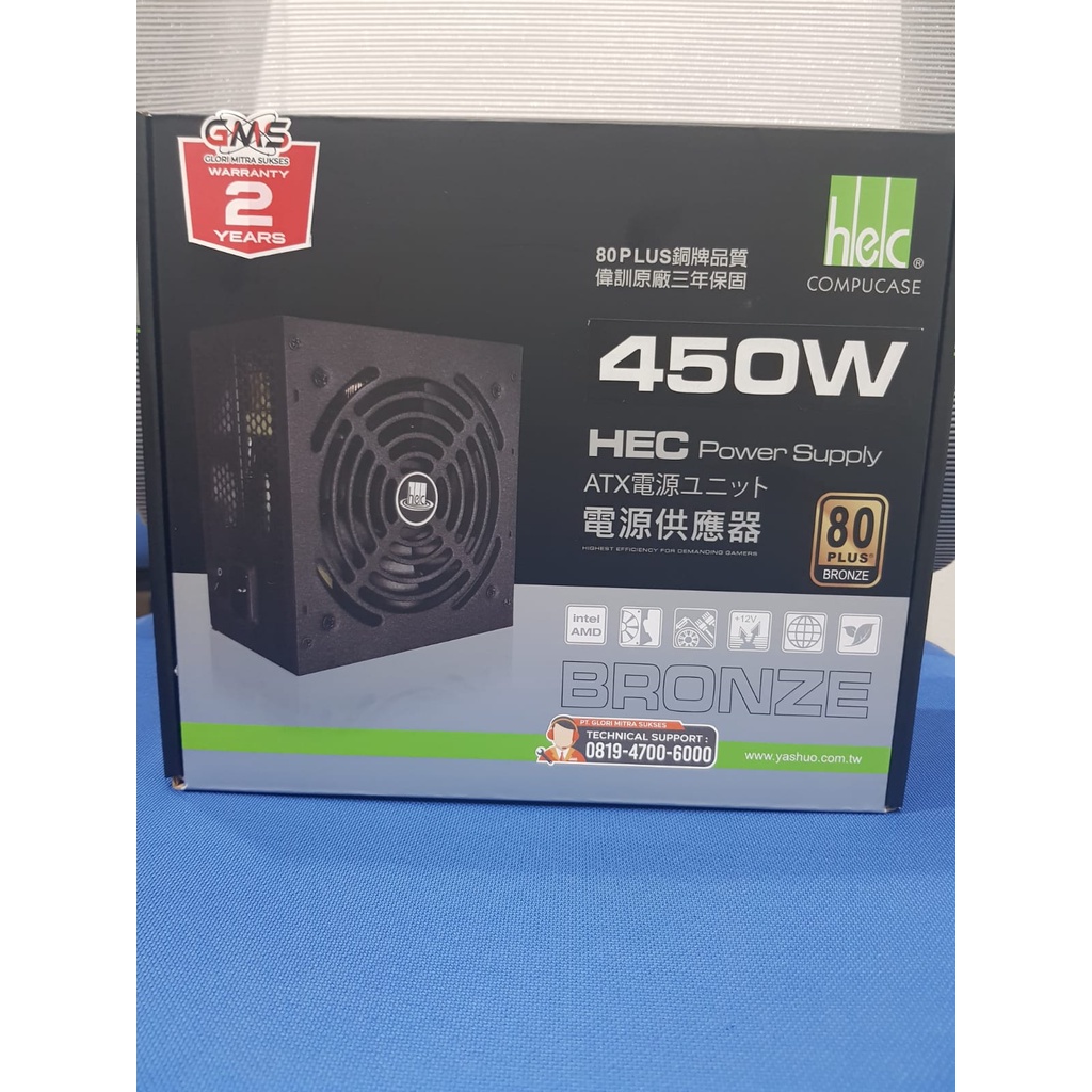 Jual PSU HEC 450WATT 80+ BRONZE POWER SUPPLY 450W 80 PLUS BRONZE ...