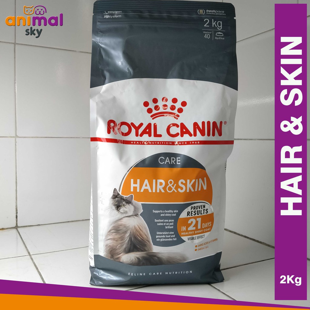 Jual Makanan Kucing Royal Canin Hair & Skin 2kg / Royal Canin Hair And ...