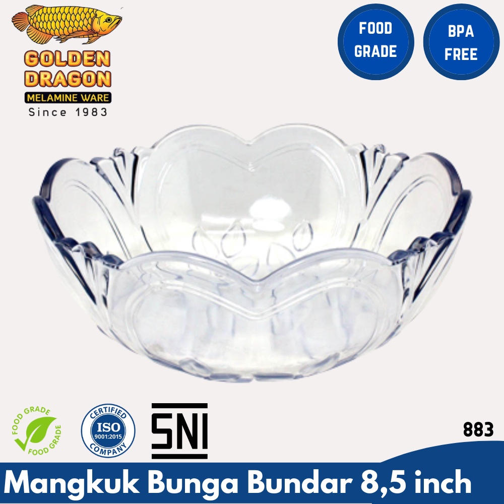 Jual Mangkok Saji Bunga Bundar 8,5 inch Golden Dragon Houseware ...