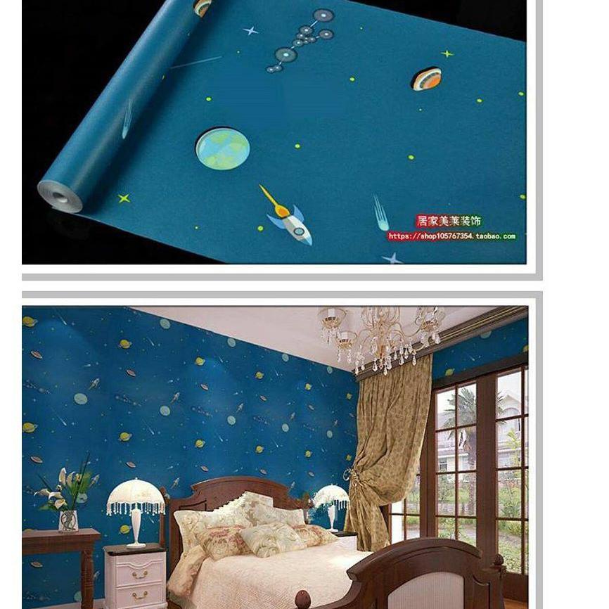 Jual WALLPAPER DINDING Ukuran 45 CM x 10 M Motif LUAR ANGKASA | Shopee Indonesia
