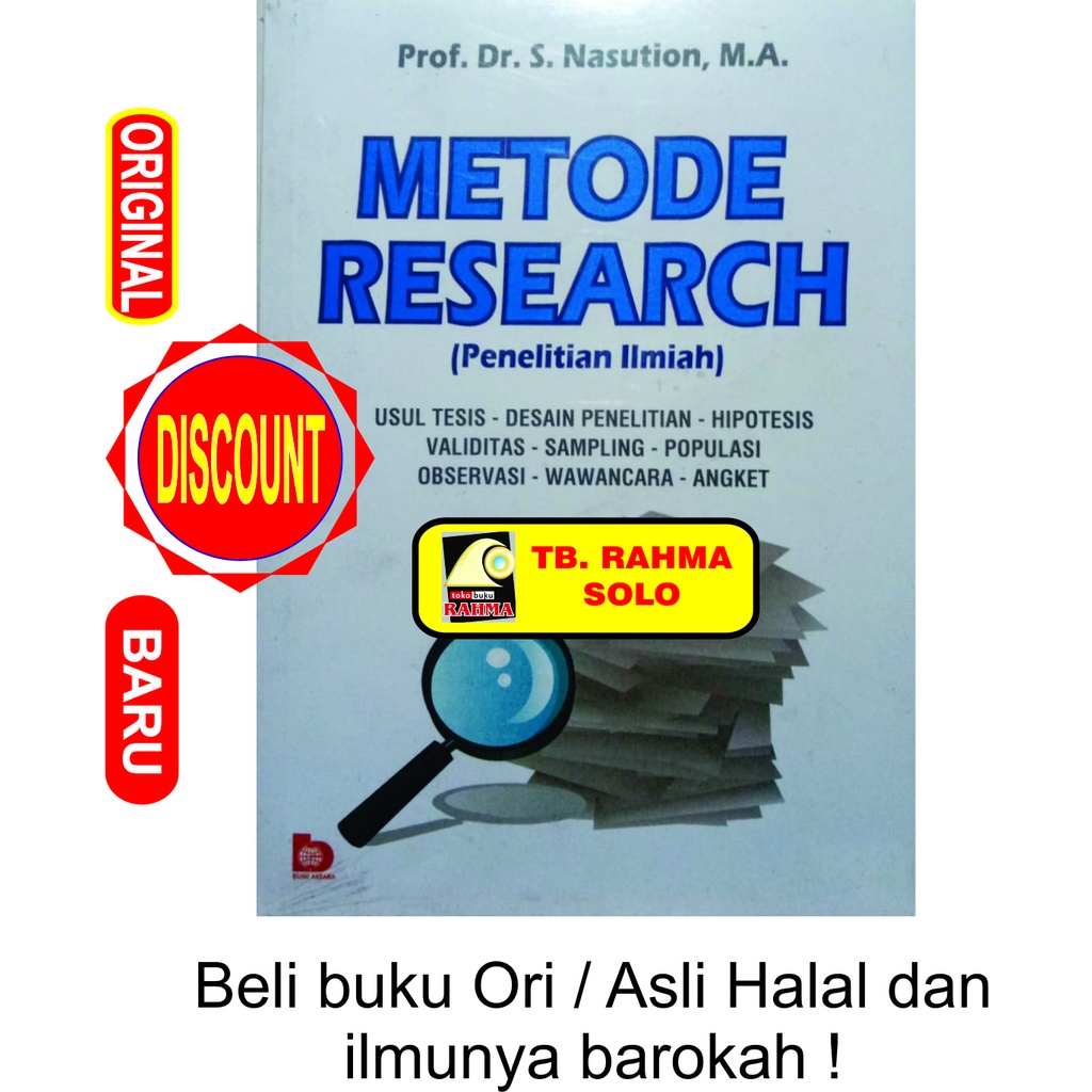 Jual METODE RESEARCH Penelitian Ilmiah usul Tesis Desain Penelitian ...