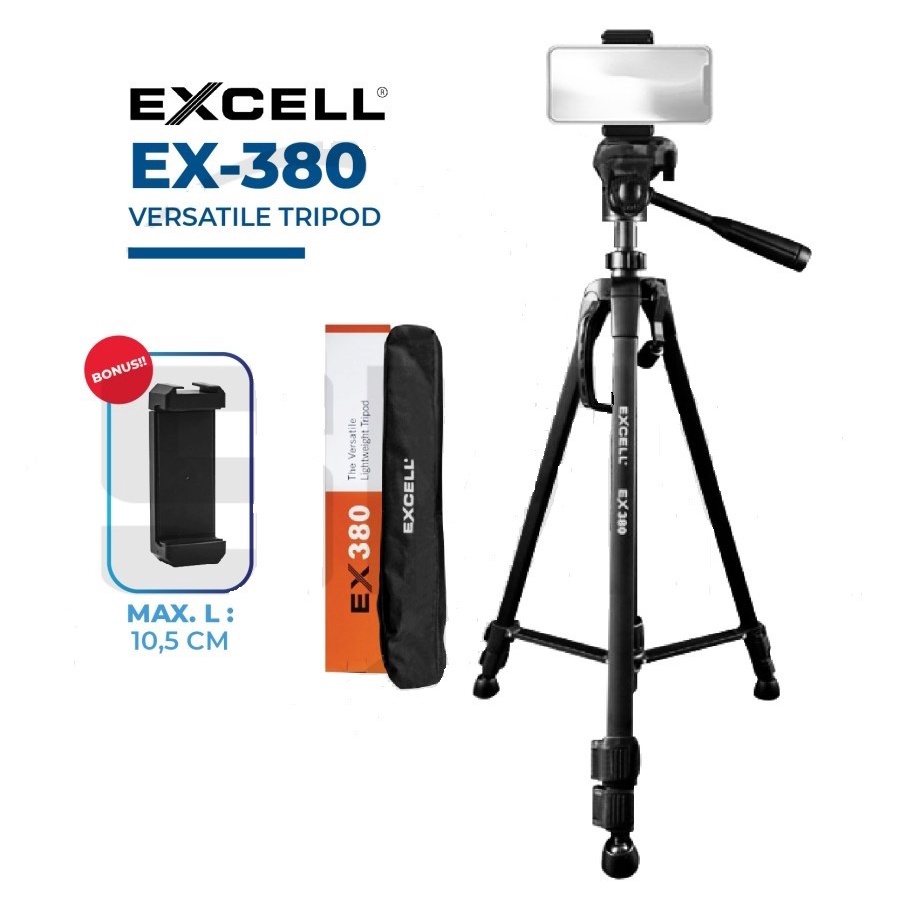 Jual Tripod excell EX 283 tripod hp kamera Free bag Plus Holder Hp ...