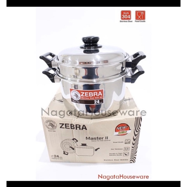 Jual Panci kukus steam pot sauce zebra 23cm | Shopee Indonesia