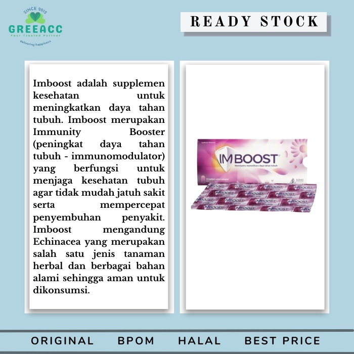 Jual Imboost Im boost Vitamin Daya Tahan Tubuh Strip isi 10 tablet ...