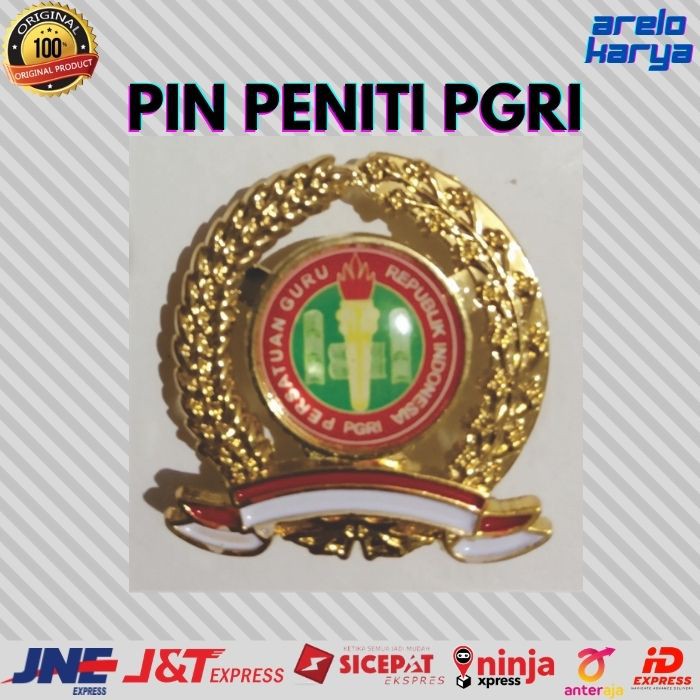 Jual Lencana Pin PGRI Pin Padi Kapas Logo PGRI guru kuningan peniti ...
