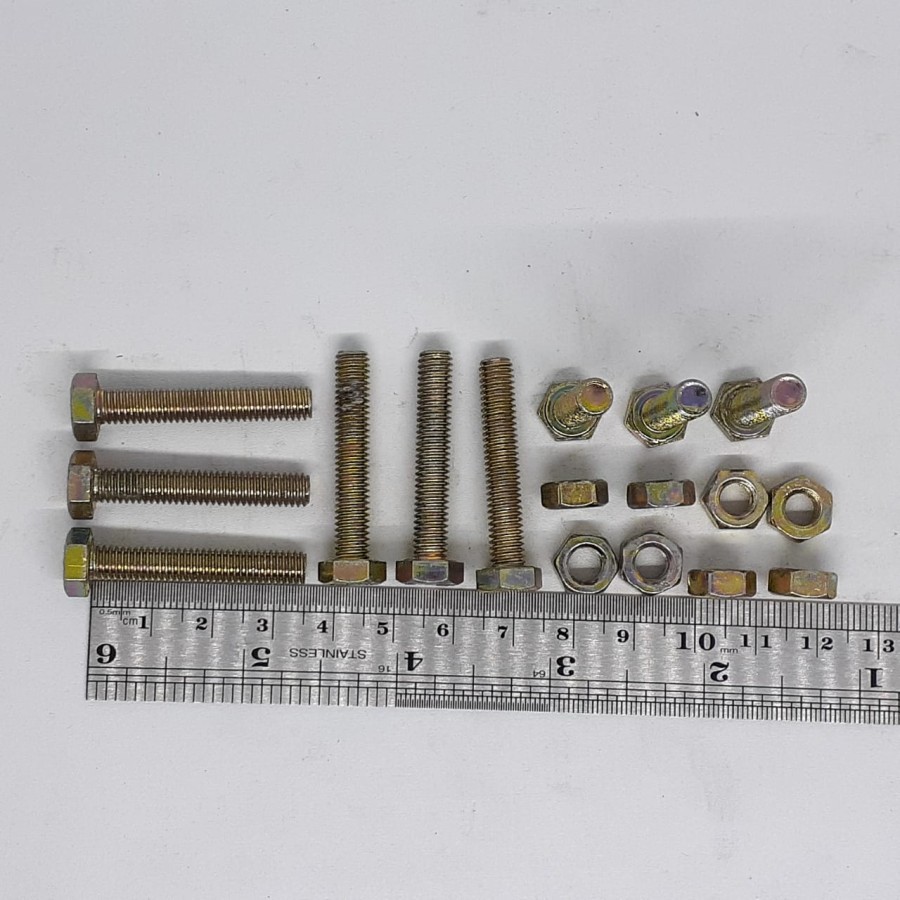 Jual BAUT MUR M6 X 35 KUNING BMK M6X35 PANJANG 3,5CM 3,5 CM KUNCI 10 6X35 35MM | Shopee Indonesia