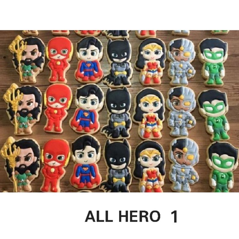 Jual Butter Cookies tema Super Hero Batman Superman Black Panther Hulk ...