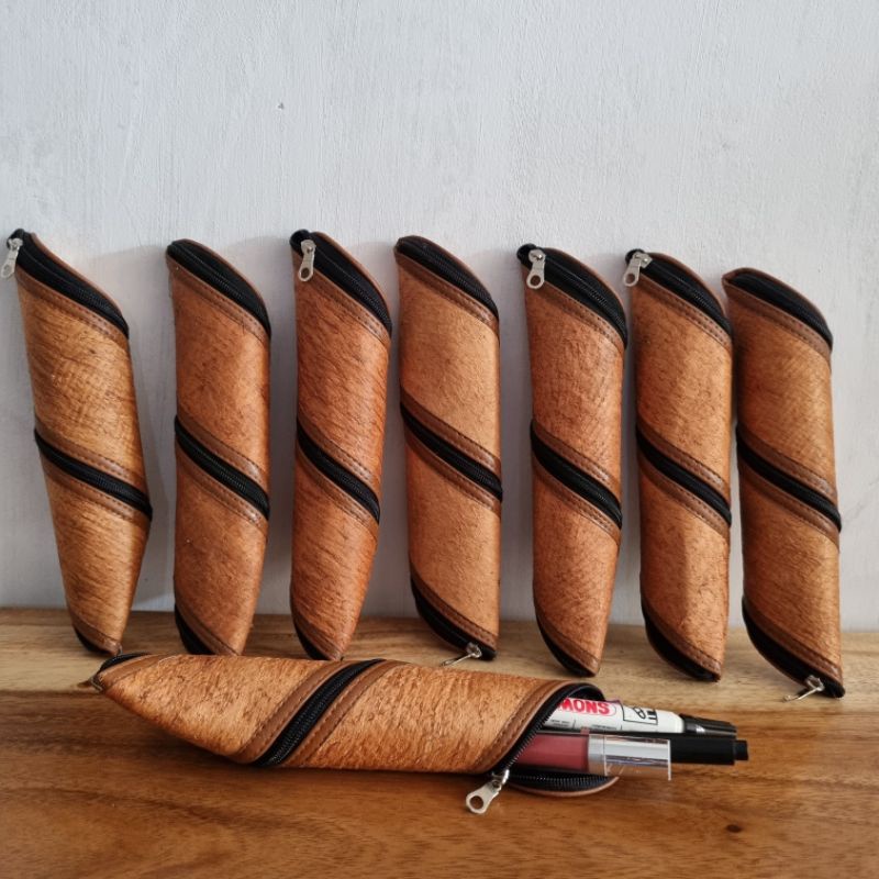 Jual Tempat pensil/ tepat pensil kulit kayu/ tempat pensil untir kk ...
