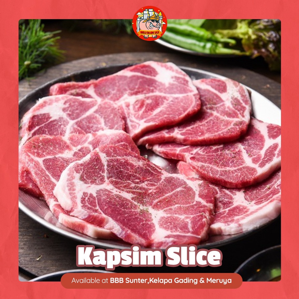 Jual KAPSIM SLICE 1.5 CM STEAK / MOKSAL KOREAN BBQ DAGING BABI ASLI ...
