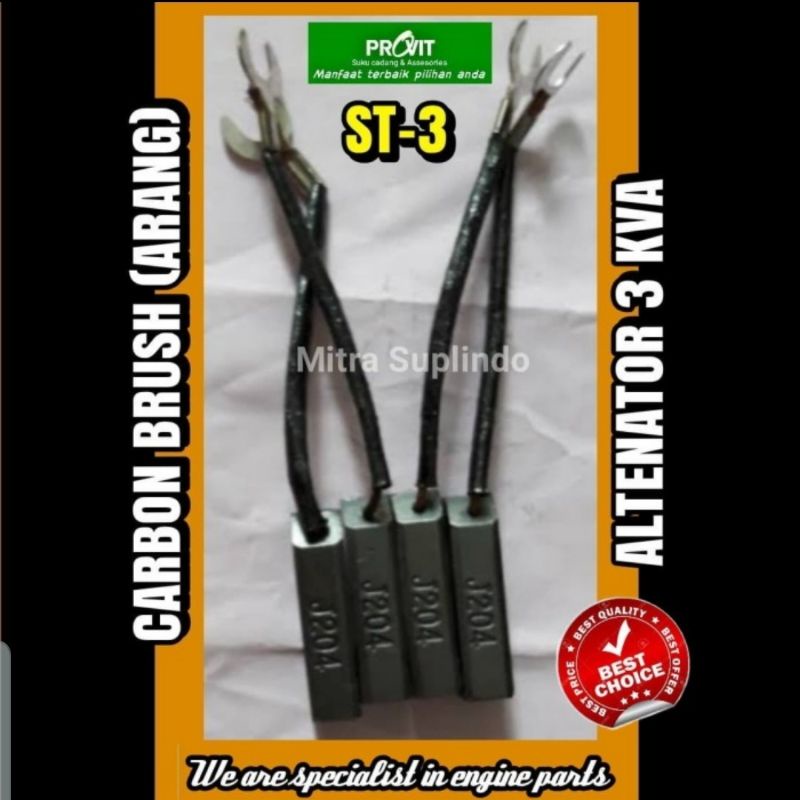 Jual ST3 Carbon brush set Arang untuk Alternator dinamo 3 KVA | Shopee Indonesia
