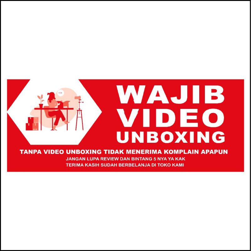 Jual STIKER WAJIB UNBOXING2 QTY 100 PCS | Shopee Indonesia