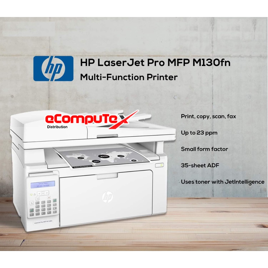 Jual PRINTER HP LASERJET M130FN ALL IN ONE / HP LASER JET M 130FN / M ...