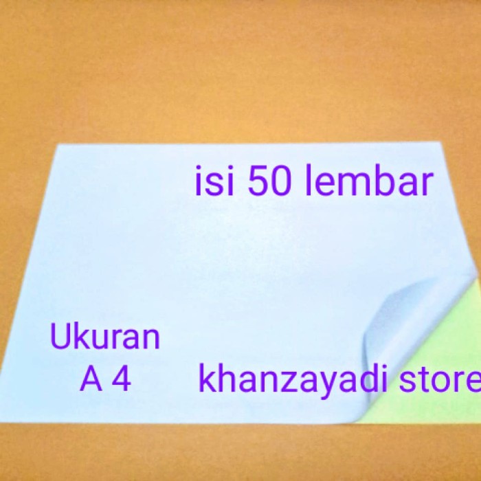 Jual kertas- kertas stiker sticker hvs putih (doff/matt) a4 high quality - merk lintec -kertas ...