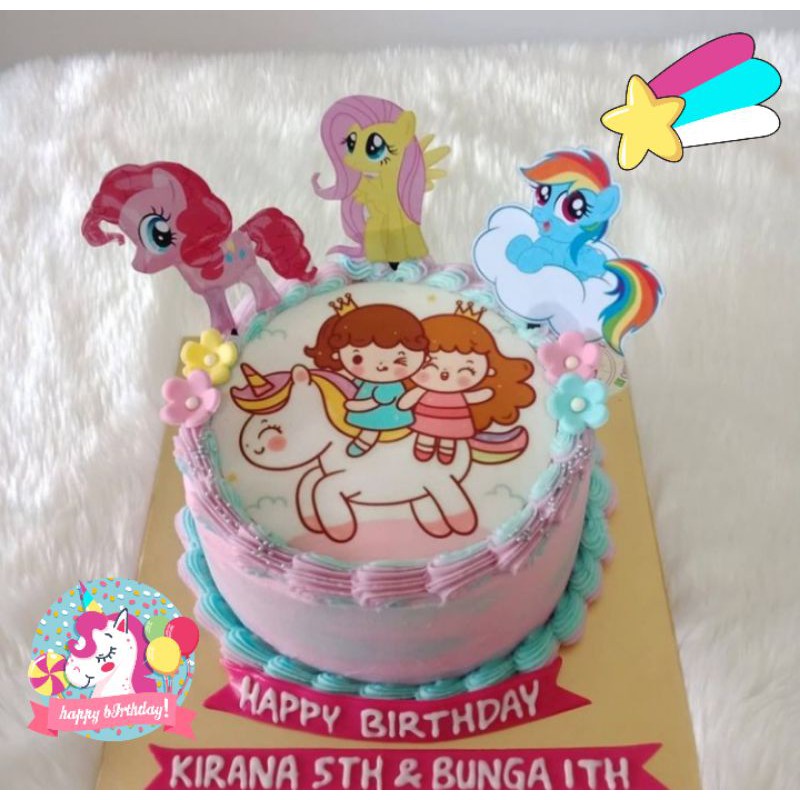 Jual Cetak Edible Image Printing 14x20cm Dekorasi Kue Ulang Tahun Cake ...