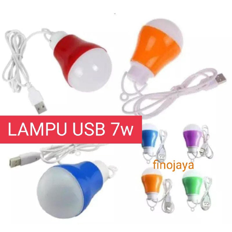 Jual Lampu LED USB 7 watt bulb daya cas powerbank 7w kecil praktis W Reafy Lampu USB Lampu Kolam ...