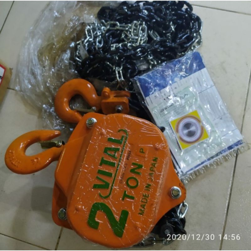 Jual Takel Manual/Chain Block 2 Ton x 3 Meter Vital /alat Angkut Barang ...