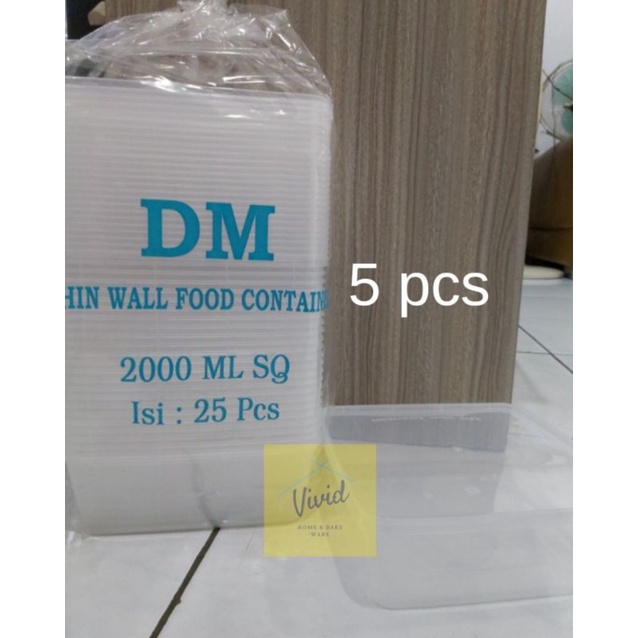 Jual Thinwall DM 2000 SQ Square - Kotak Makan ANTI PECAH (5 pcs ...