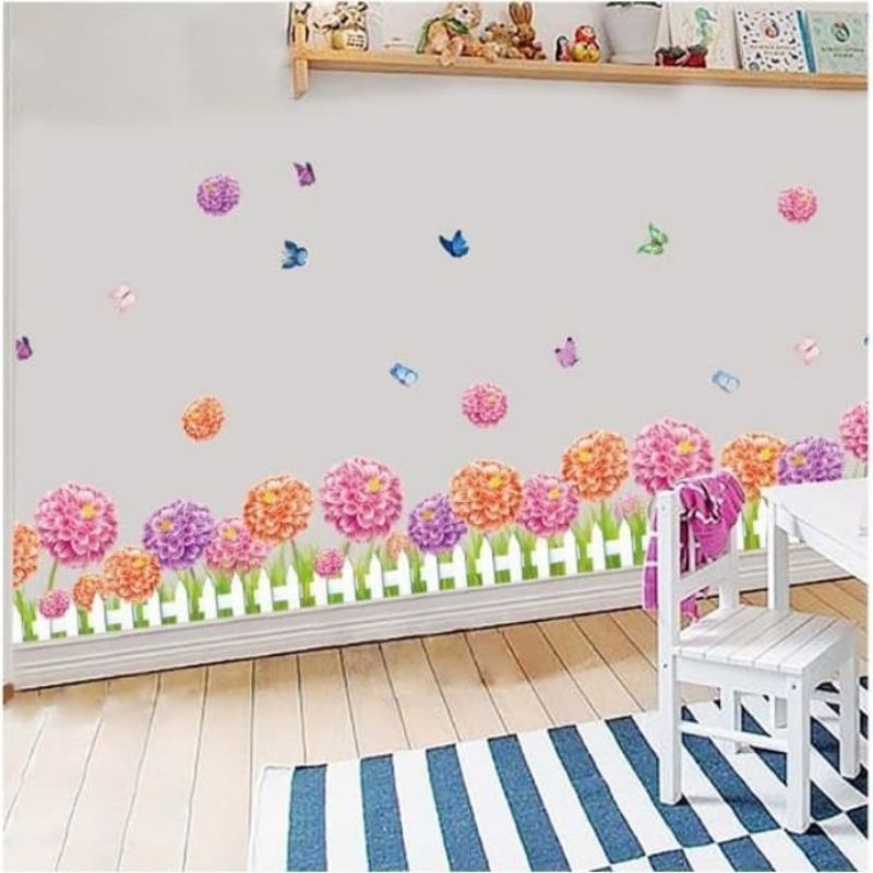Jual Stiker Dinding Bunga Dahlia Wallstiker Wallsticker Wallpaper ...