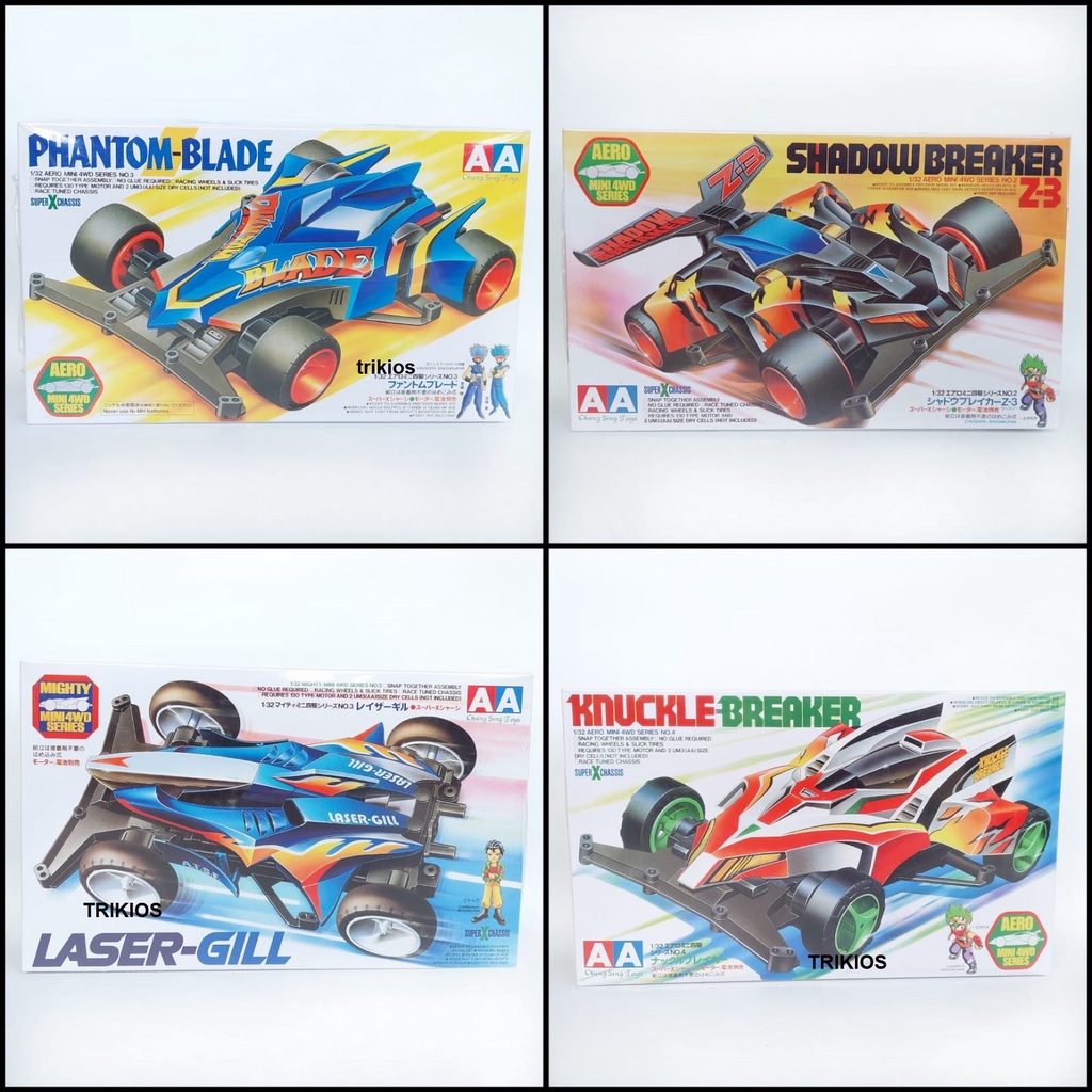 Jual Rep. Tamiya Mini 4wd Merk AA Seri Aero Mini 4wd Lets And Go Max ...