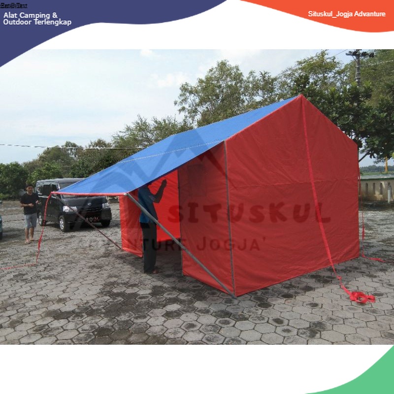 Jual tenda serbaguna full rangka 2,5x4 mtr bisa dipasang tampa tali dan ...