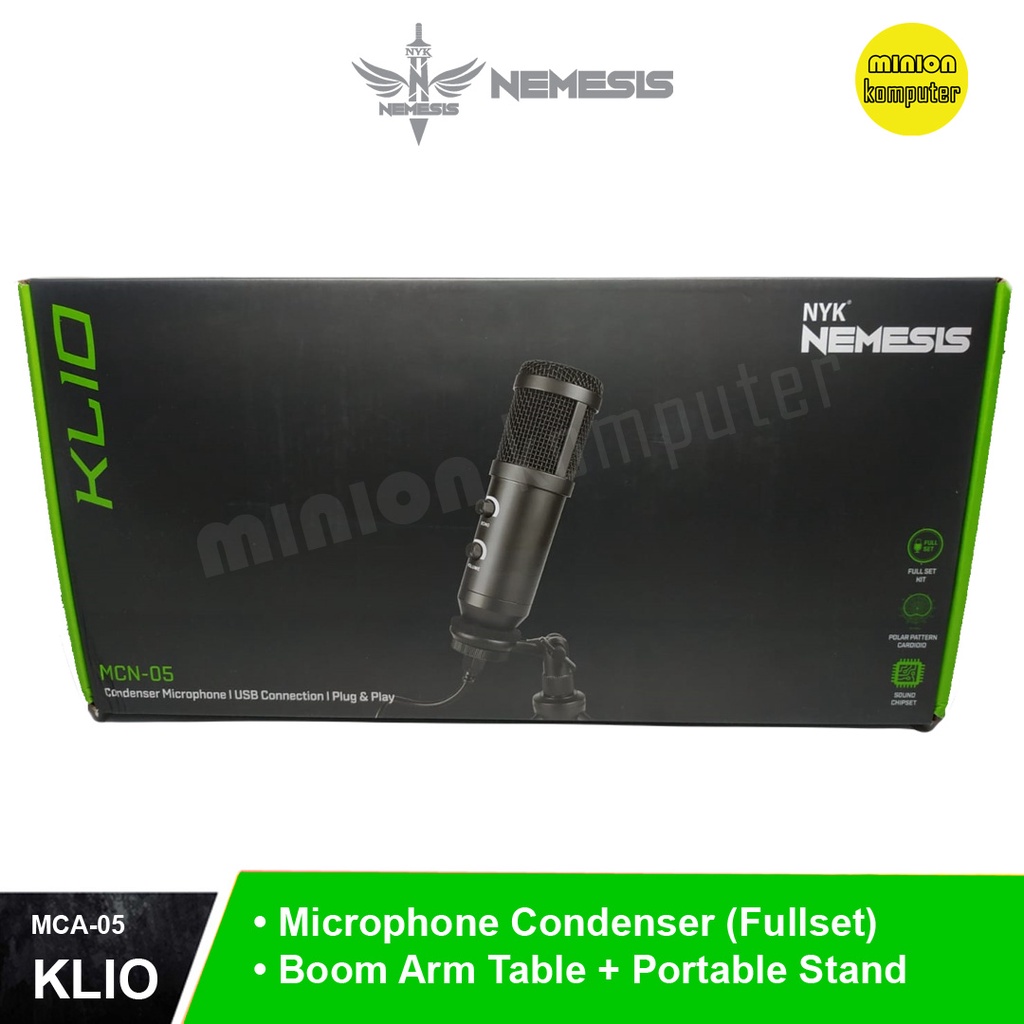 Jual NYK NEMESIS MCN-05 KLIO CONDENSER MICROPHONE USB FULLSET / BOOM ...